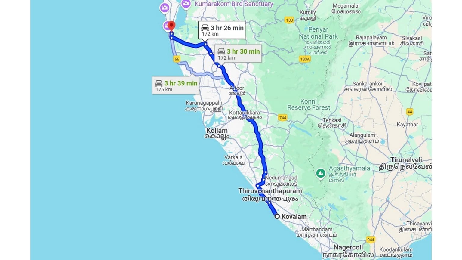 How To Travel From Kovalam To Alleppey- Distance, Taxi Fare, Bus ...